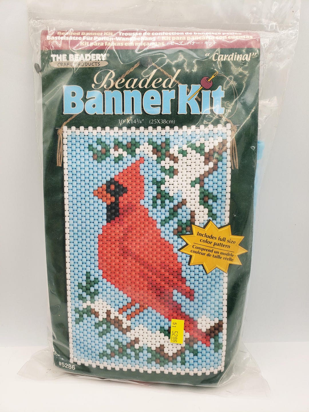 Cardinal Bird Beaded Banner Kit the Beadery 10 X 14 5286 NIP Simple ...