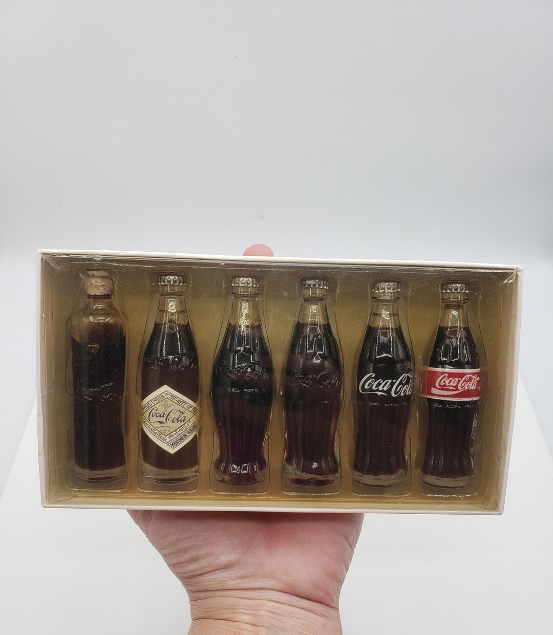 Coca-cola 1998 "evolution of the Contour Bottle" Set of 6 Mini 3" Coke ...