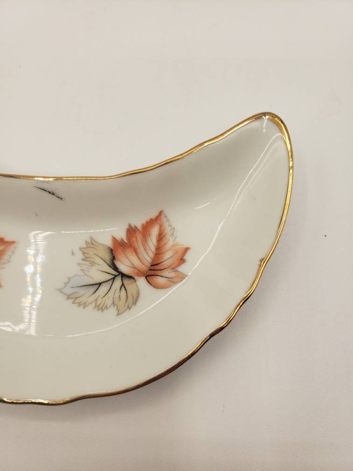Vintage Bone Dish CMI Chadwick Japan Crescent Porcelain Half Moon ...