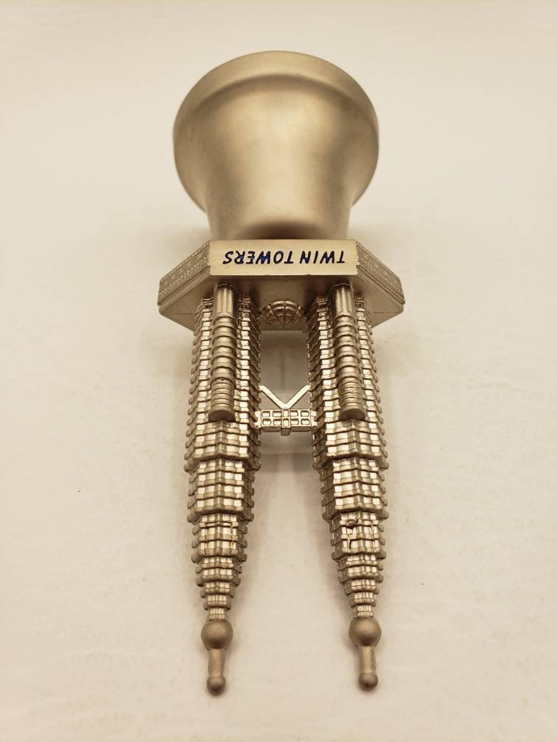 Twin Towers Petronas MALAYSIA Pewter Bell Small Skyscraper Souvenir ...