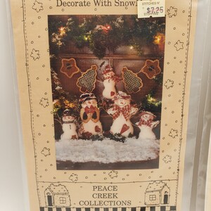 Snow Pail Pattern, Farmyard Creations W Snowman Applique & Peace Creek ...