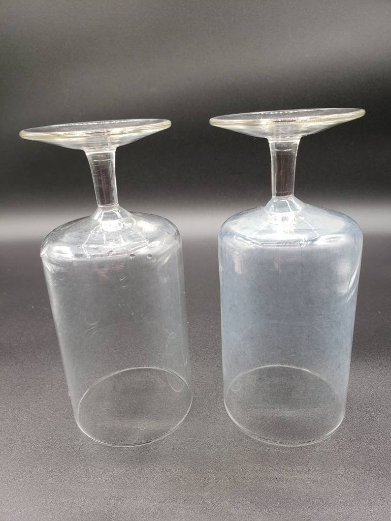 MCM Straight Sided Footed Water Goblets, Wine Glasses, Parfait Cups ...