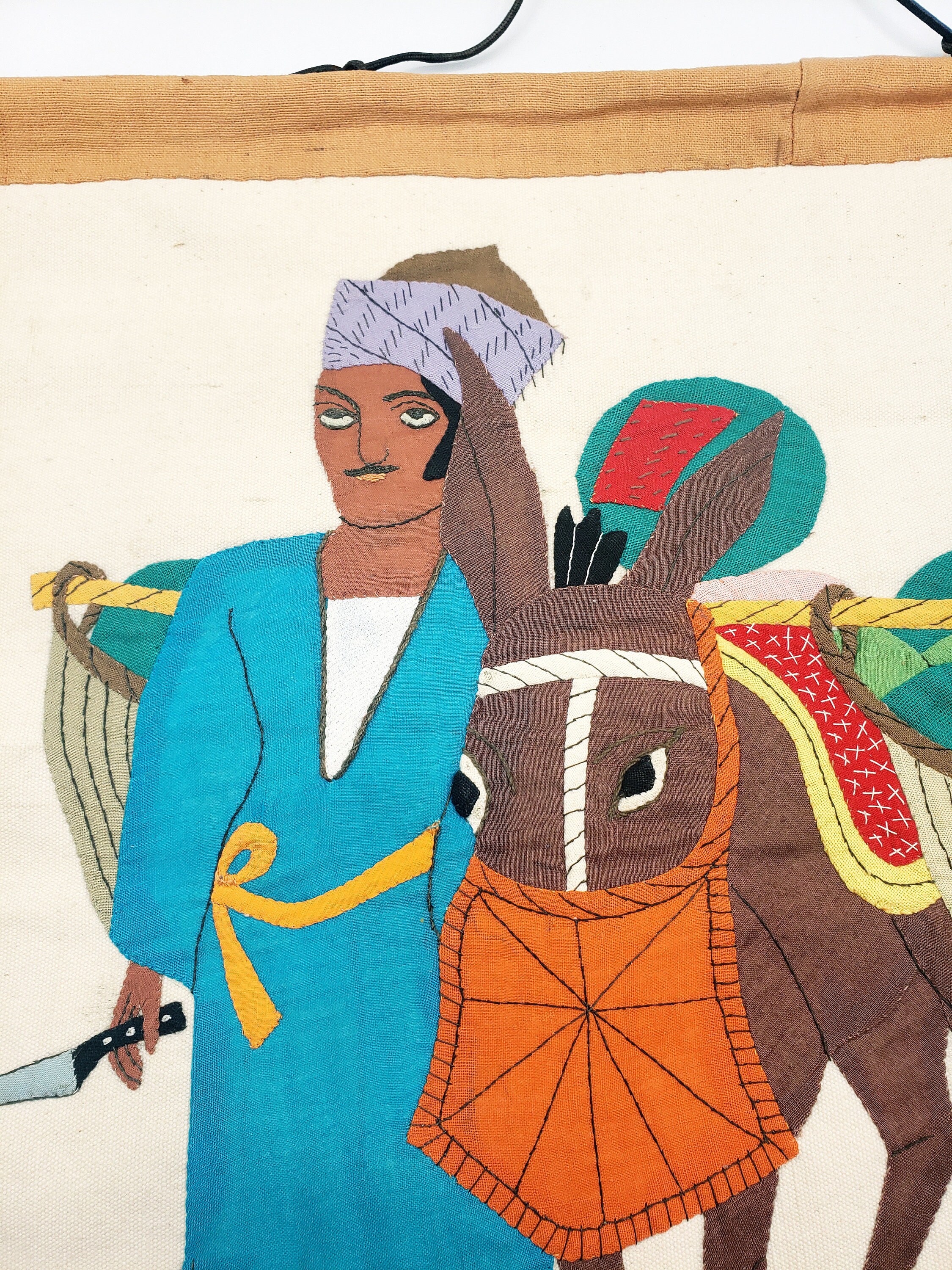 Egyptian Handmade Folk Art Textile Applique Scenery Tapestry - Etsy