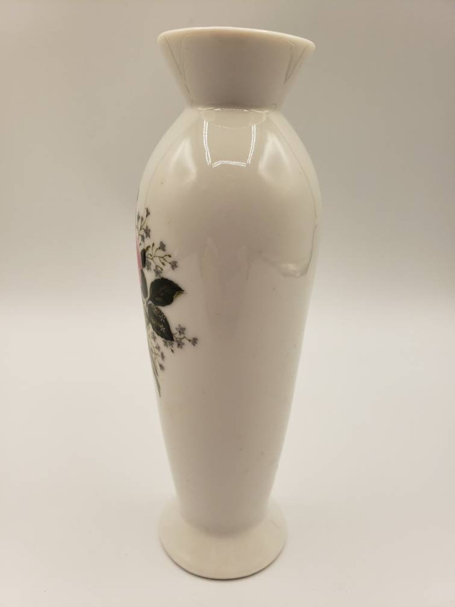 Lefton Porcelain Bud Vase Vintage Hand Painted Roses Floral Numbered ...