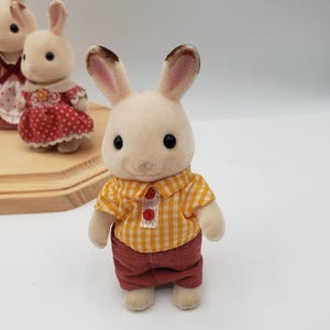 Calico Critters Sylvanian Family Chocolate Rabbit Hopscotch 4 Bunnies ...