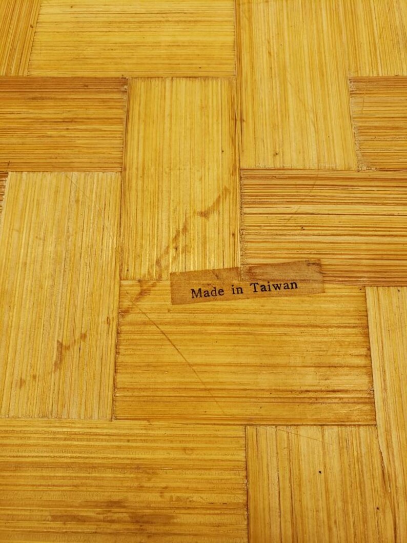 Vintage MCM Florida State Map Bamboo Serving Tray Platter Souvenir ...