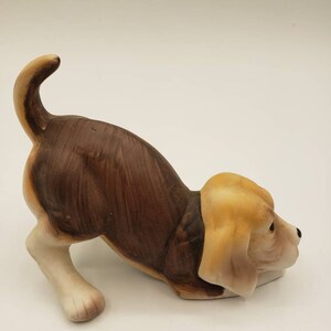 Beagle Dog Hand Painted Ceramic Figurine Statue Vintage Decor MIC ...