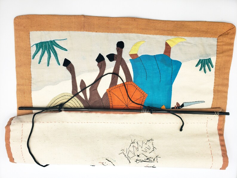 Egyptian Handmade Folk Art Textile Applique Scenery Tapestry - Etsy