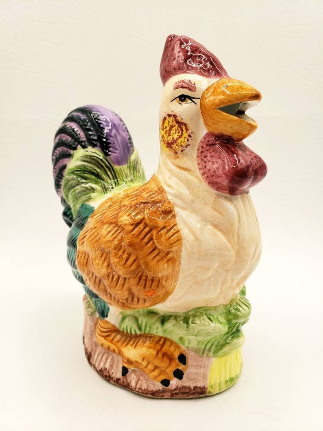 Rooster Scouring Scrub Pad Sponge Holder Kitchen Sink Counter Gemco ...