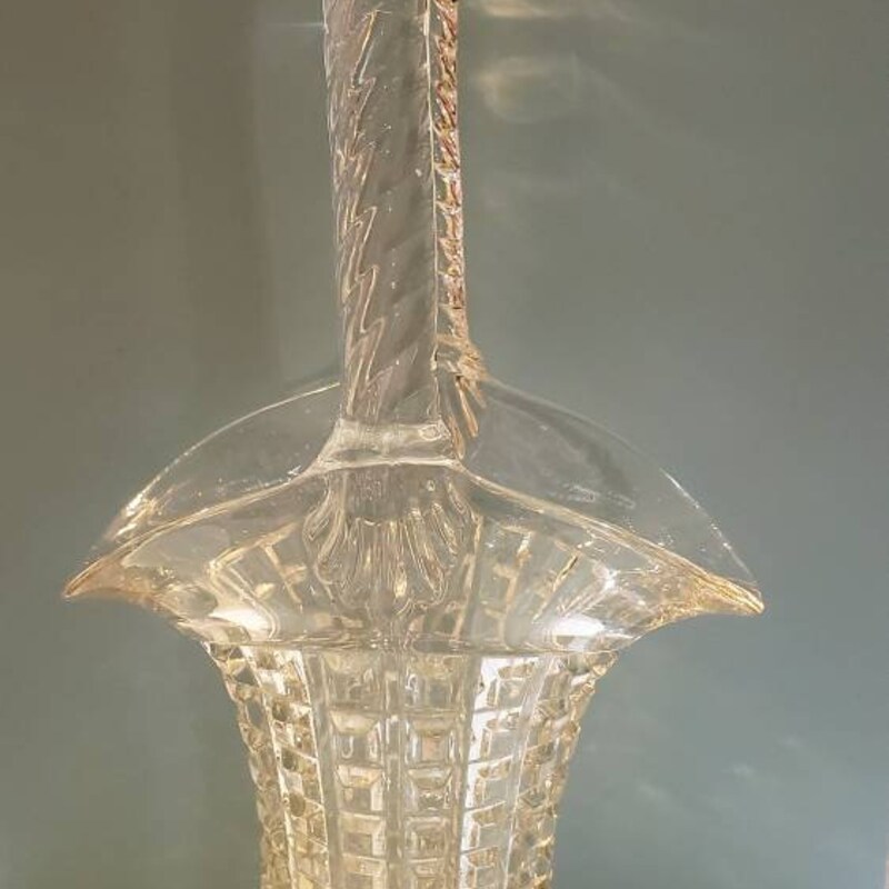 Vintage Glass Basket - Etsy
