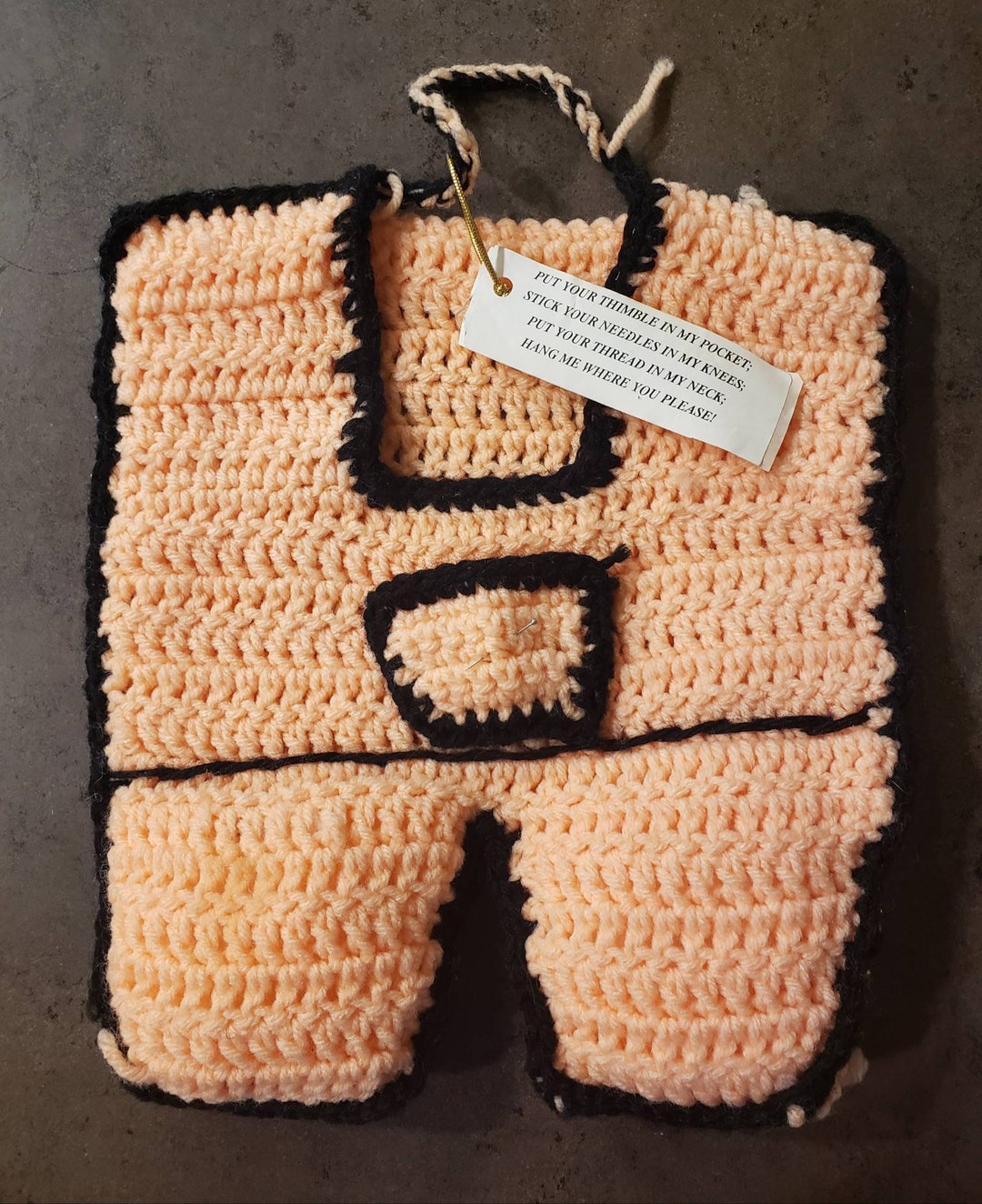 New Crocheted Sewing Caddy Thread Thimble Pin Cushion Needle Holder ...