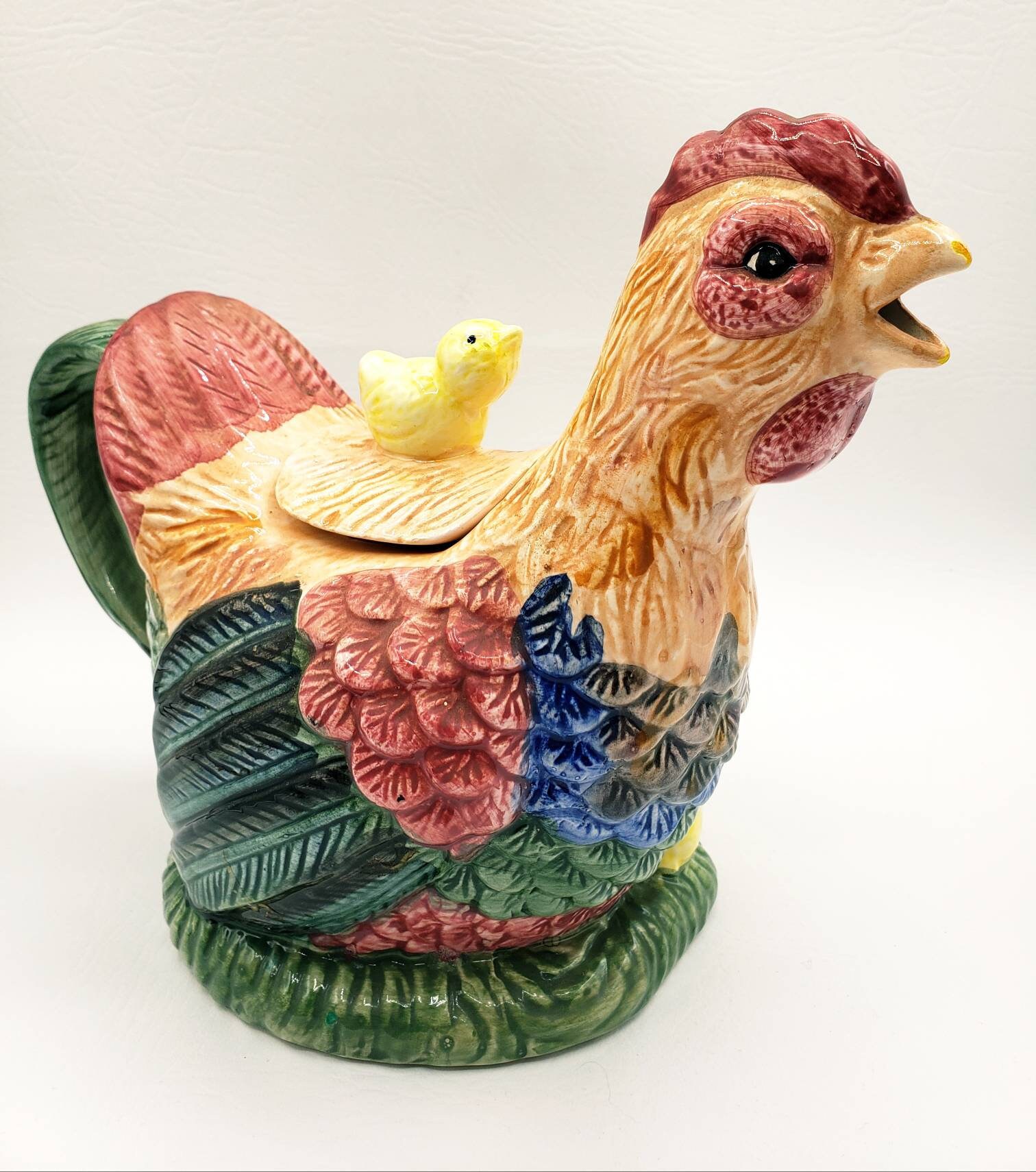 Chicken Teapot Baby Chicks Hen Rose Garden Ceramic FARMHOUSE - Etsy