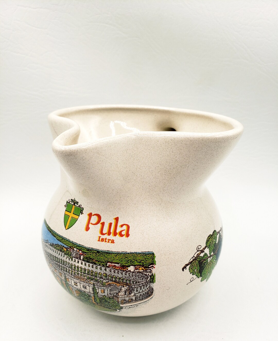 KERAMIKA Pottery Pitcher From Bokaleta Croatia Adriatic Sea Pinched ...