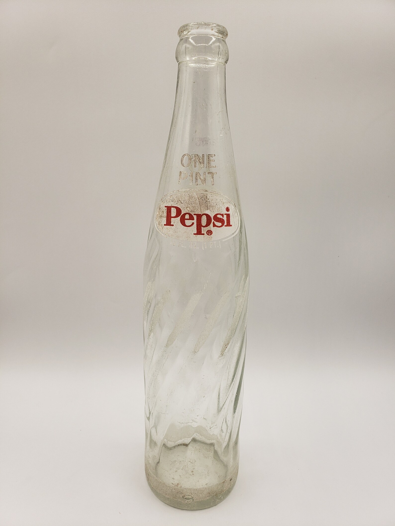 Pepsi Cola Swirl Bottle Red & White Label ACL 16 Oz 1 Pint Vintage 1960 ...