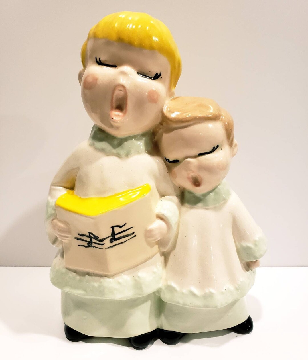 Vintage Christmas Music Notes Church Choir Ceramic Children Hand ...