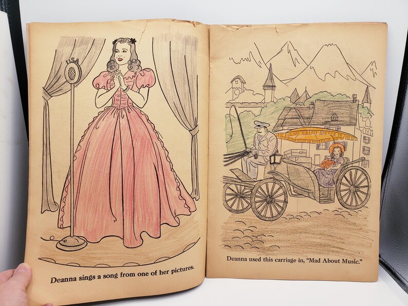 Vintage Deanna Durbin Her Own Coloring Book Pictures to Paint 1940 RARE ...