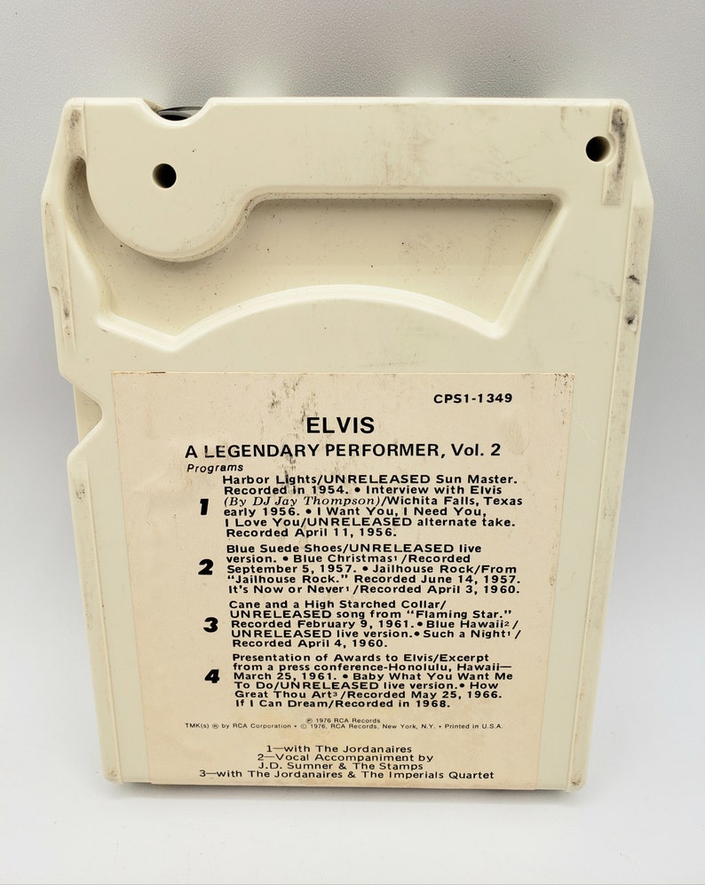 Elvis Presley A Legendary Performer 8 Track Tape Vol 2 Vintage RCA ...