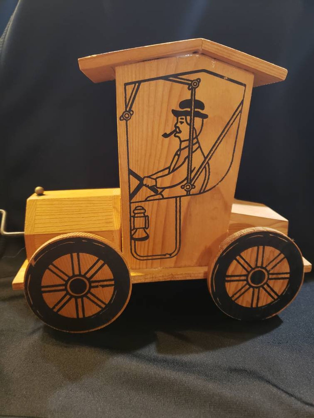 Wooden Music Box Model T Car 1978 George Good Corp. CA Works 7 Tall ...