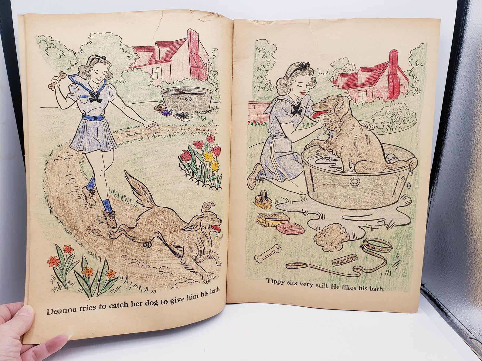 Vintage Deanna Durbin Her Own Coloring Book Pictures to Paint 1940 RARE ...