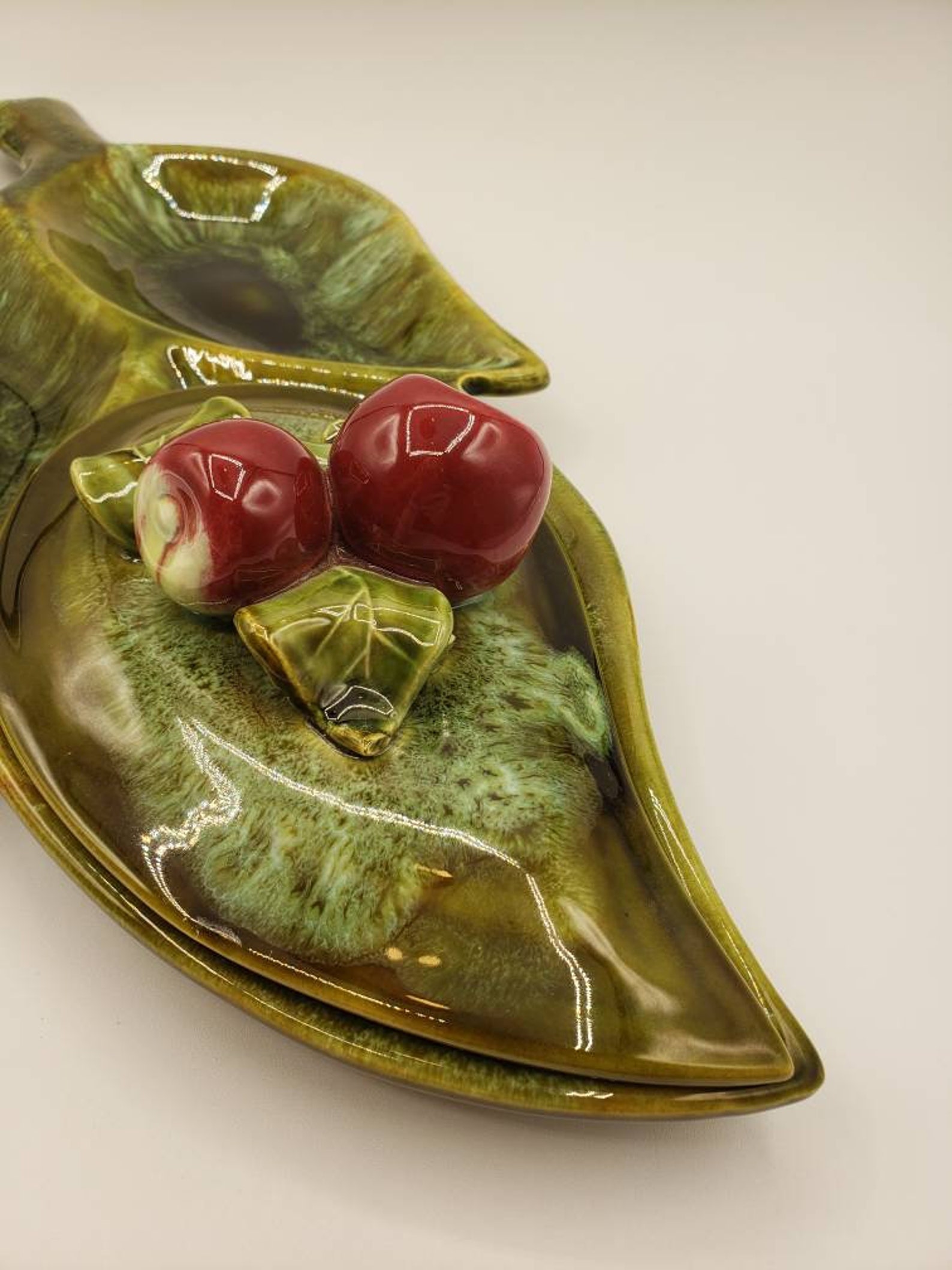 1960's Wade of California Pottery Avocado Green Leaf Dish - Etsy