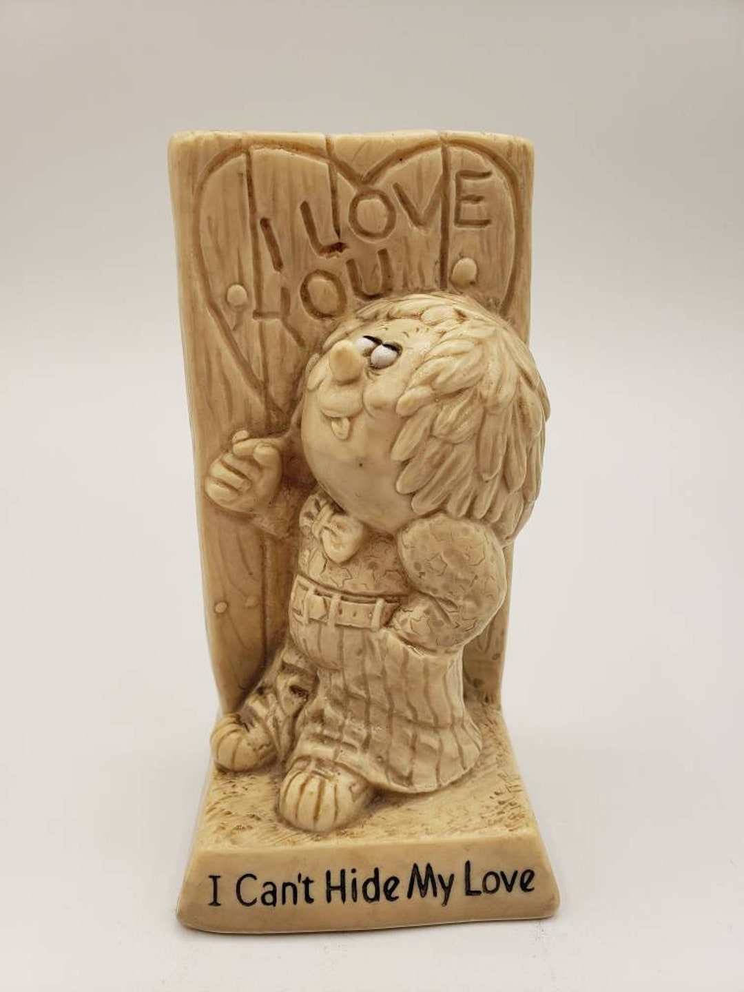Vintage Russ BERRIE Statue Figurine 1971 "i Can't Hide My Love" #831 ...