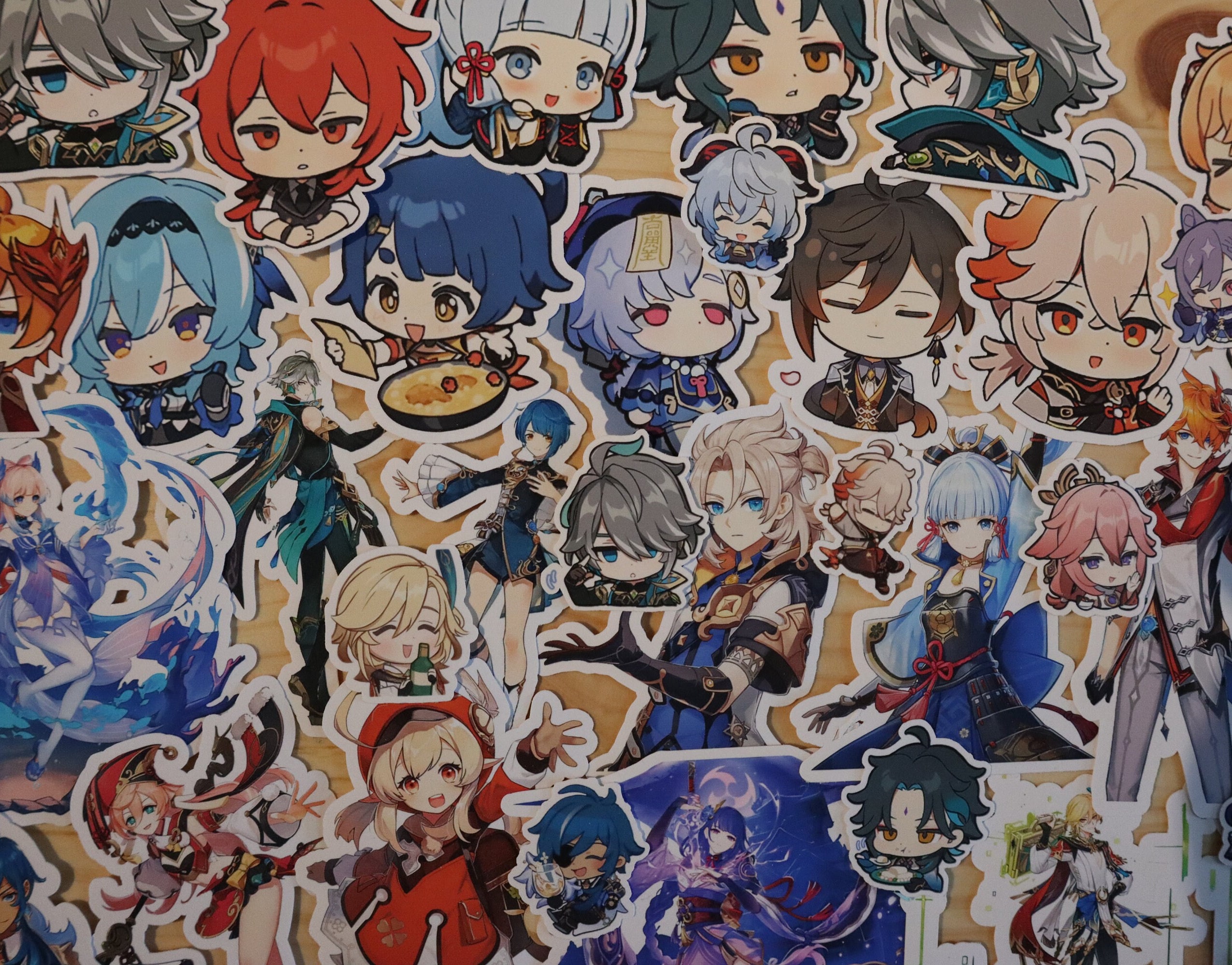 Genshin Impact Assorted Stickers Matte | Waterproof Vinyl Stickers for ...