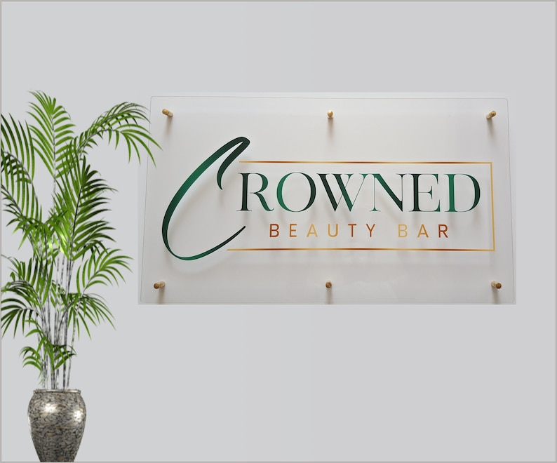 Custom Acrylic Business Logo Sign: Modern Office Decor - Etsy