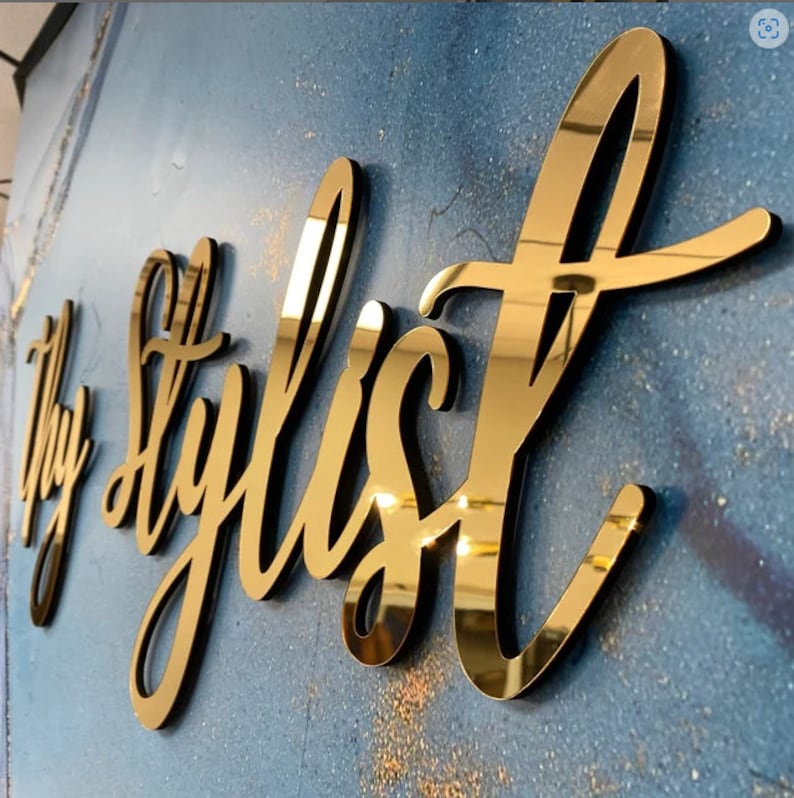 Custom Acrylic Name Sign Choose Your Font Living Room Decor - Etsy