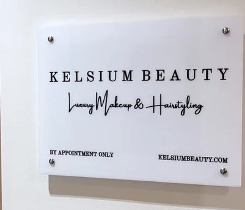 Custom Laser Cut Mirror Acrylic Logo Sign on Acrylic With - Etsy