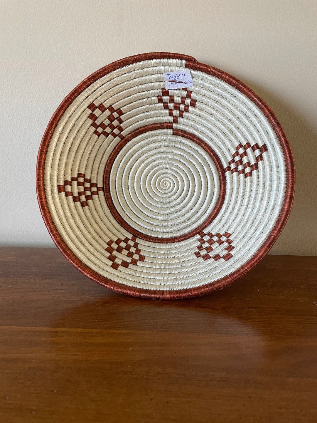 African Wall Basket, Rwanda Basket, Woven Bowl, Natural Sisal Fiber ...