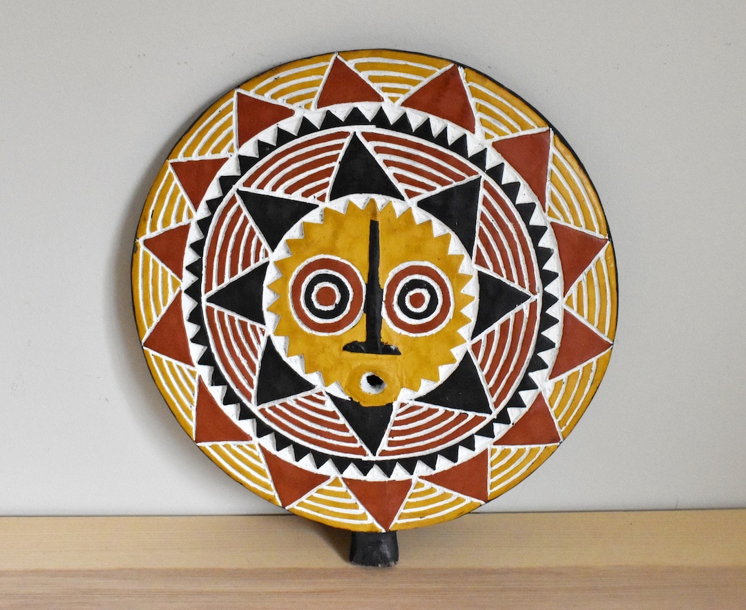 Handcrafted Wood Solar Mask, Burkina Faso Mask, Handmade African Mask ...