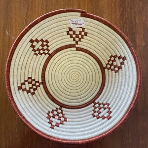 African Wall Basket, Rwanda Basket, Woven Bowl, Natural Sisal Fiber ...