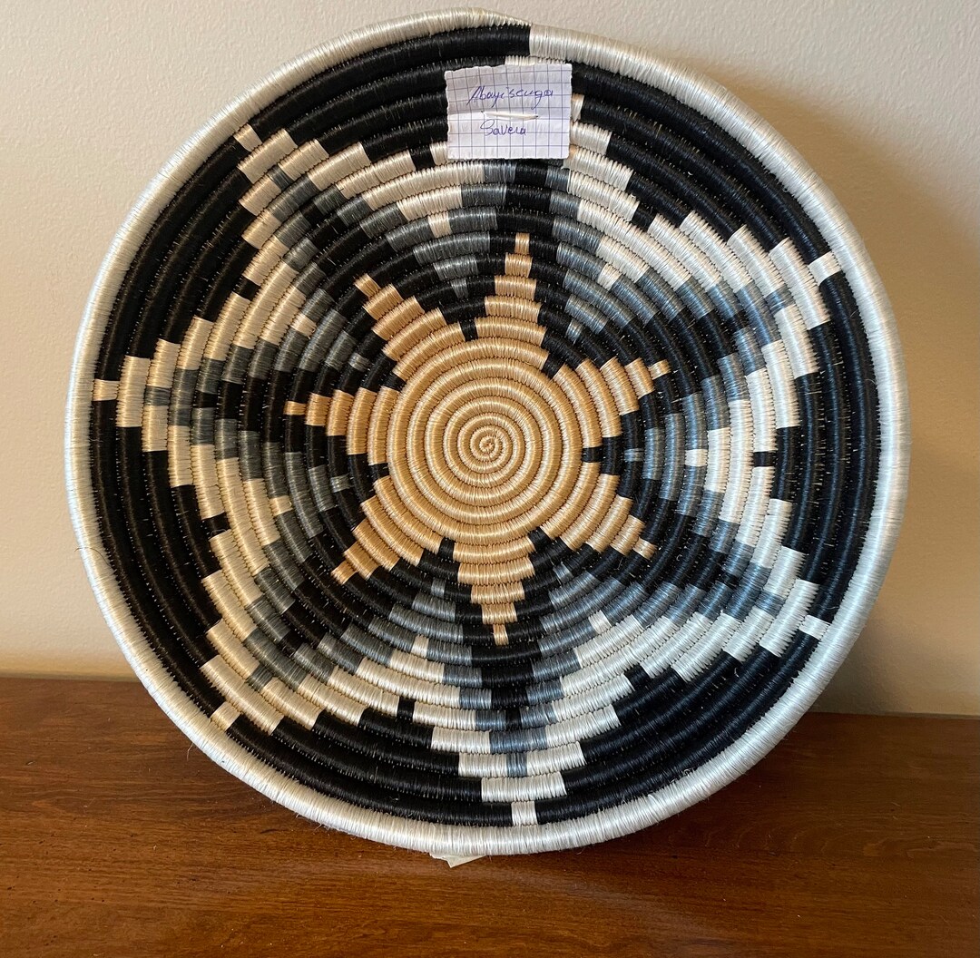African Wall Basket, Rwanda Basket, Woven Bowl, Natural Sisal Fiber ...
