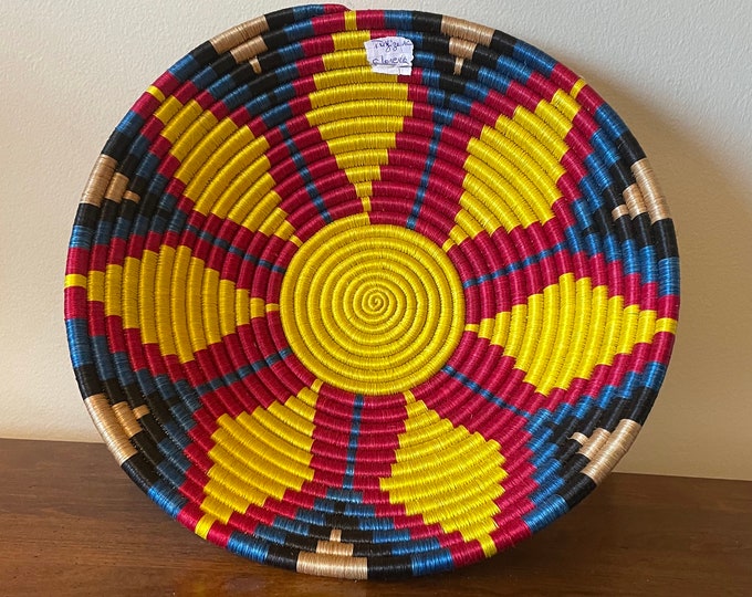 African Wall Basket, Rwanda Basket, Woven Bowl, Natural Sisal Fiber ...