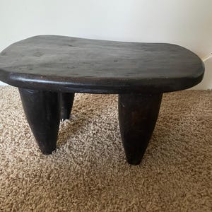 Handcarved African Senufo Wooden Stool, Unique Handcrafted Senegal ...