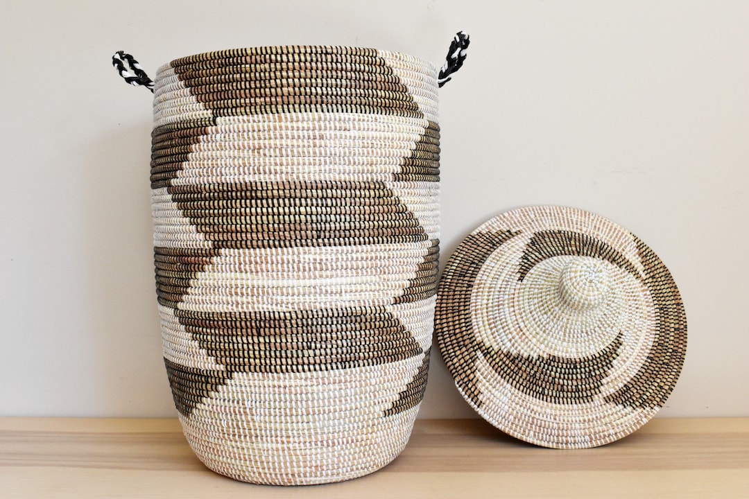 African Extra-large Woven Basket, Senegal Laundry Basket/hamper ...