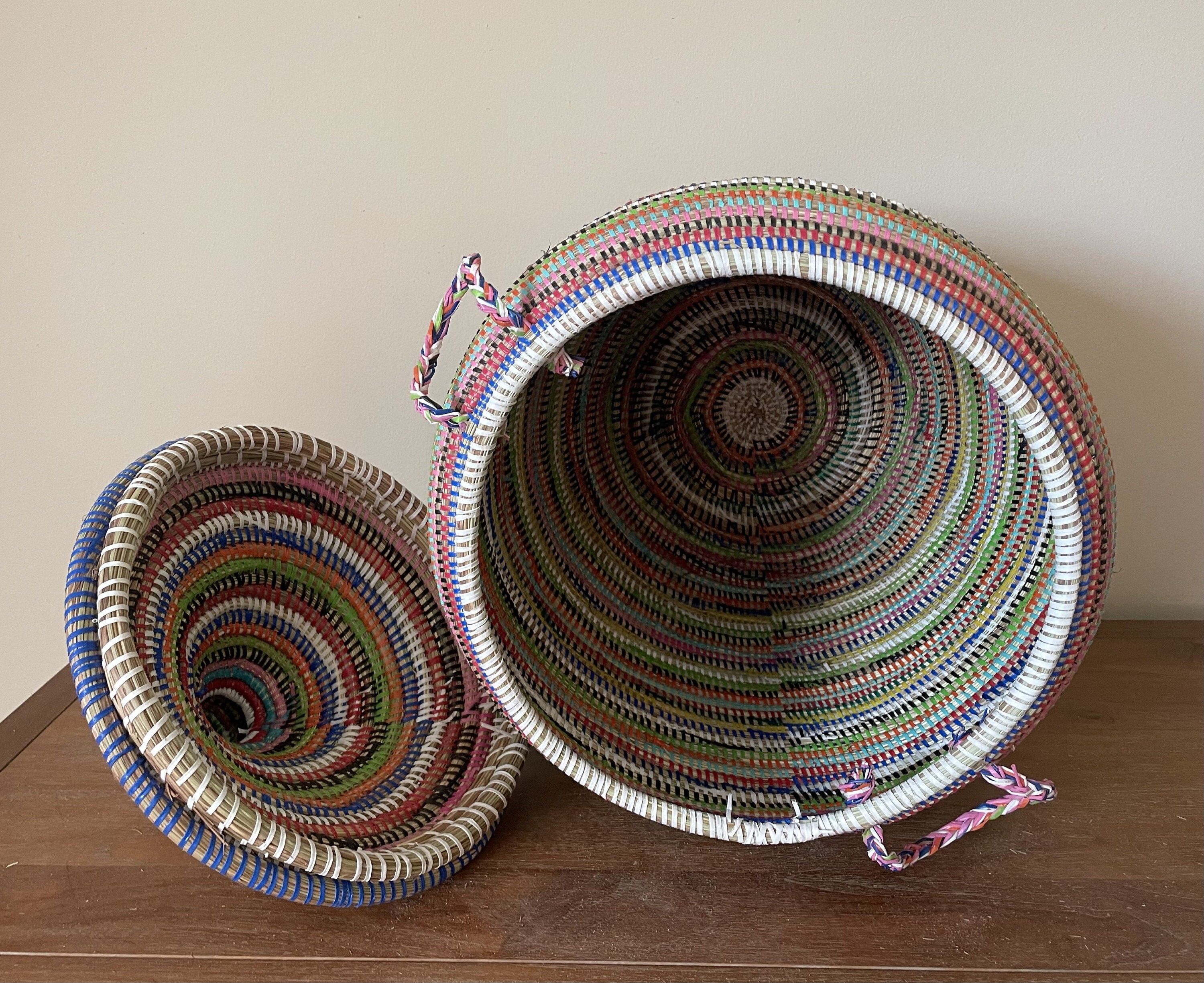 African Laundry Basket/hamper With Lid, Senegal Woven Basket, Storage ...
