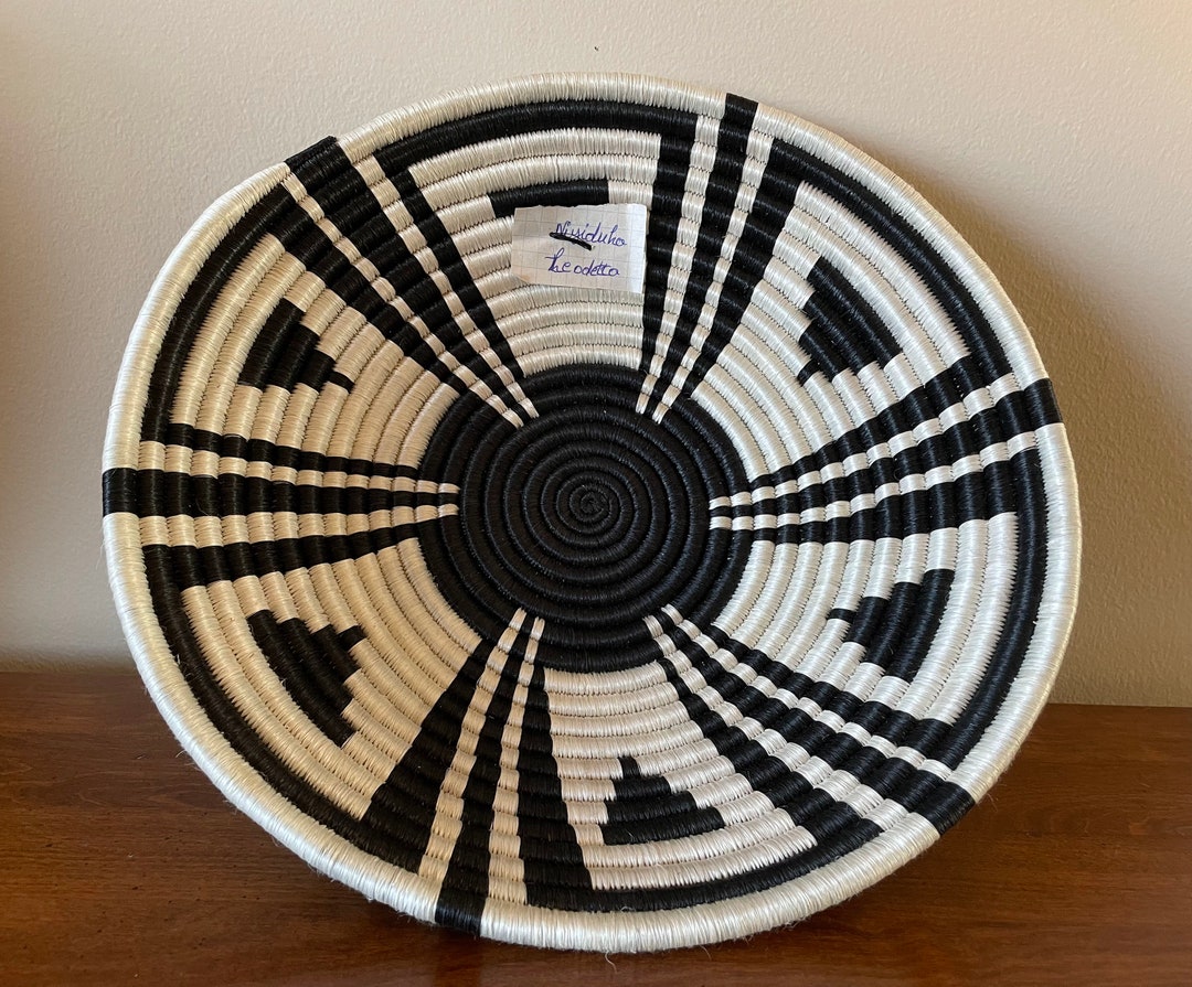 African Wall Basket, Rwanda Basket, Woven Bowl, Natural Sisal Fiber ...