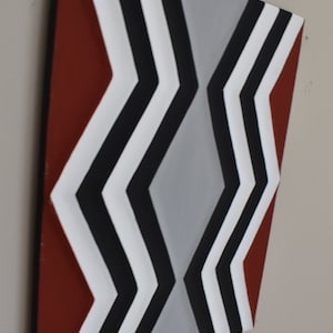 Rwandan Imigongo Painting on Wood, Unique African Geometric Painting ...