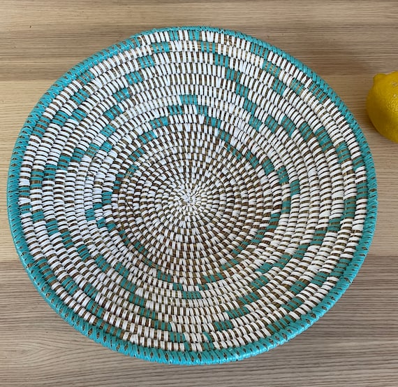 African Woven Basket Senegal Basket Woven Bowl Natural Palm - Etsy