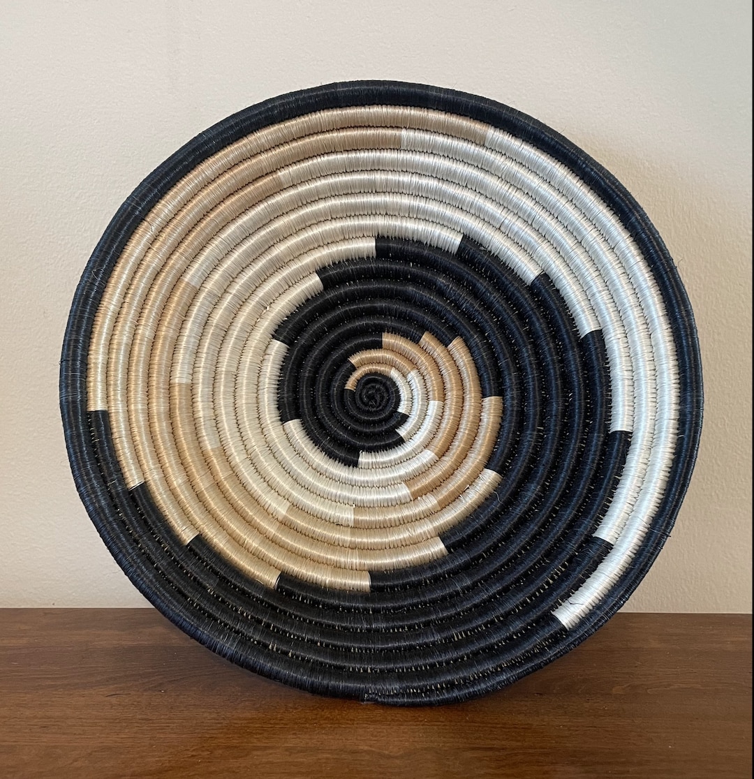 African Wall Basket, Rwanda Basket, Woven Bowl, Natural Sisal Fiber ...
