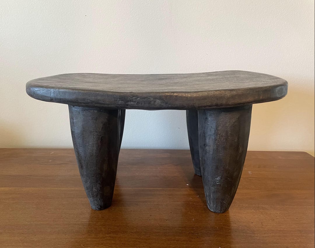 Handcarved African Senufo Wooden Stool, Unique Handcrafted Senegal ...