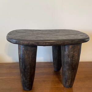 Handcarved African Senufo Wooden Stool, Unique Handcrafted Senegal ...