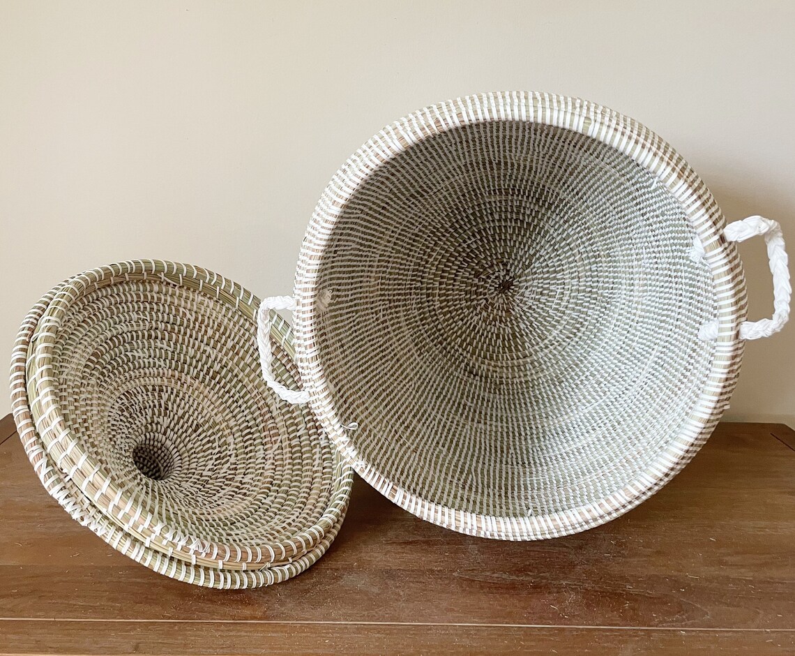 African Woven Basket, Senegal Laundry Basket/hamper, Storage Basket, 25 ...