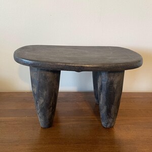 Handcarved African Senufo Wooden Stool, Unique Handcrafted Senegal ...