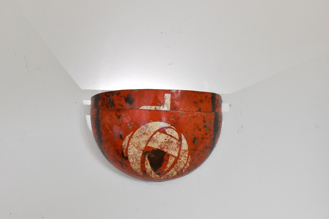 African Wall Light Cover Sculpture, Handcrafted Senegal Metal Light ...