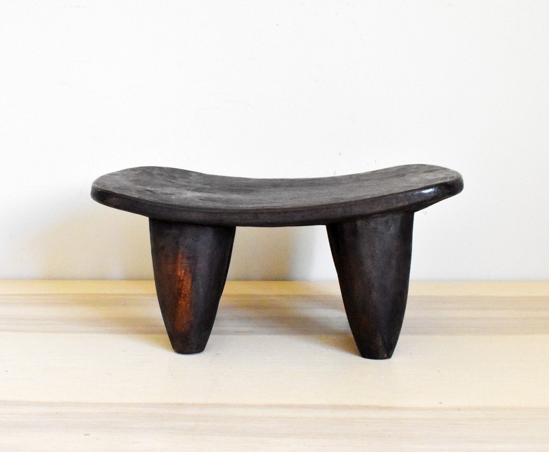 Handcarved African Senufo Wooden Stool, Unique Handcrafted Senegal ...