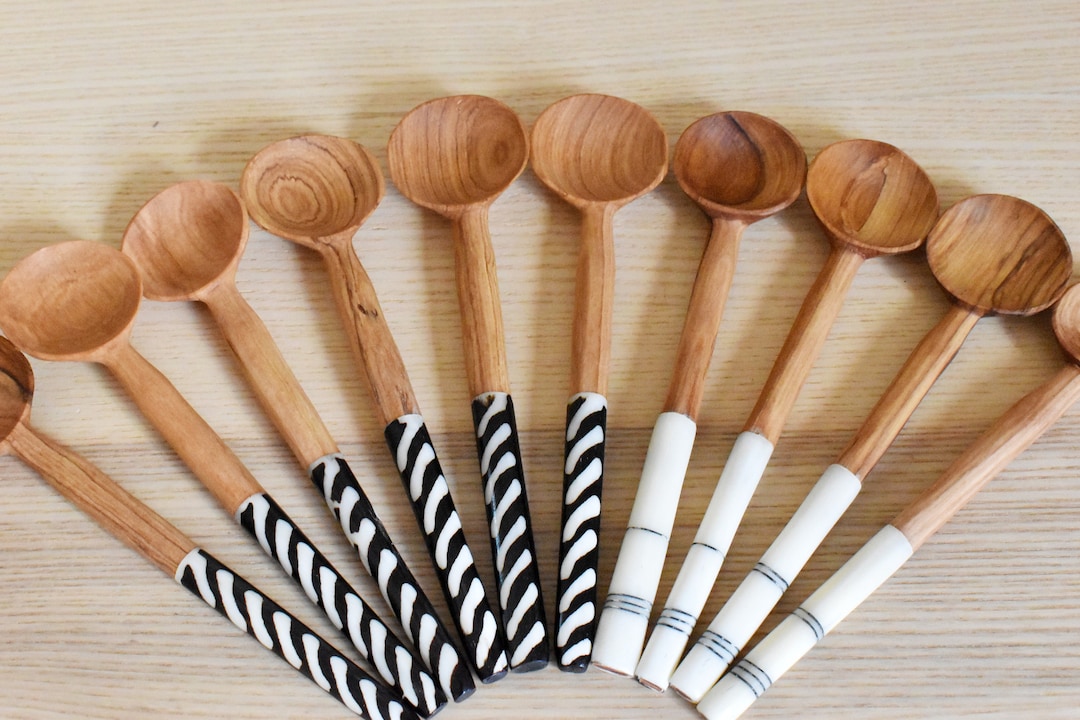 Handmade African Wooden Spoon Coffee & Sugar Spoon Wood With - Etsy