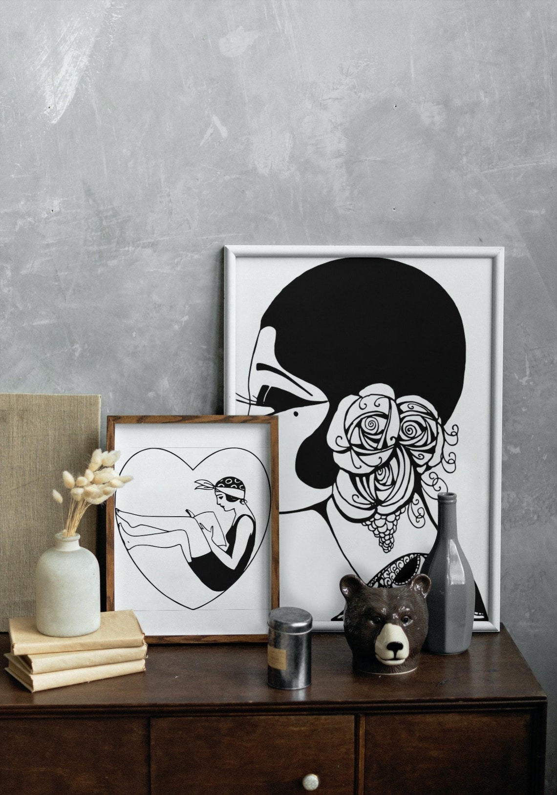 Flapper Girl, 1920s / SVG DXF EPS / Art Deco Woman With Long Eyelashes ...