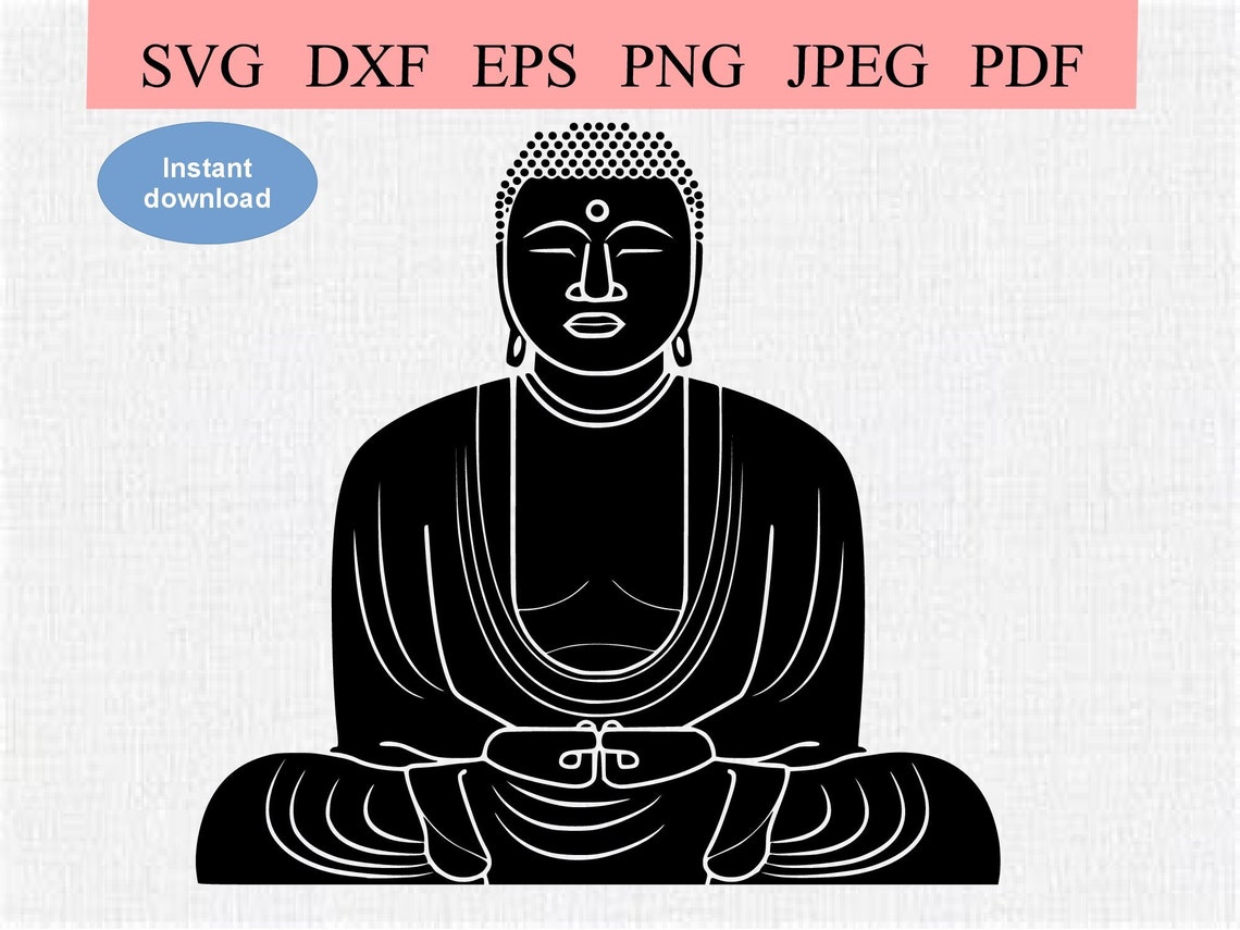 Sitting Geometric Buddha / SVG DXF EPS / Peaceful Abstract Buddha ...